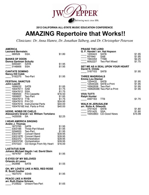 Orchestra Directors' Reading Session Handout | PDF