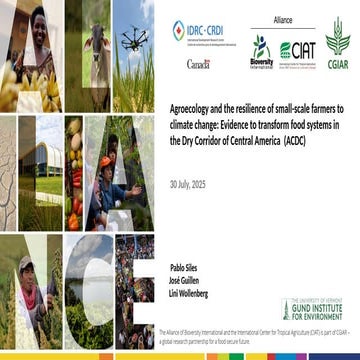 Agroecology & resilience of small-scale farmers to climate change | PPTX