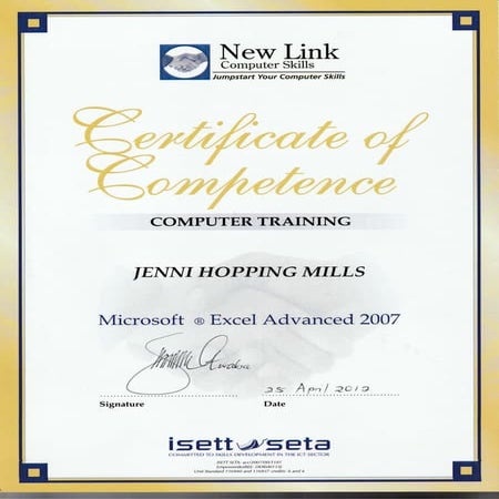 Excel Advanced Certificate 2012 | PDF