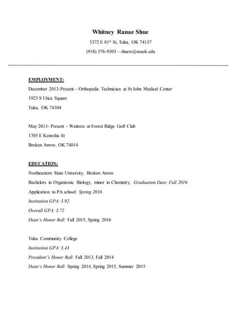 Resume for Career Fair GOOD | PDF