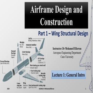 Ace 402 Airframe Design and Construction lec 1 | PDF