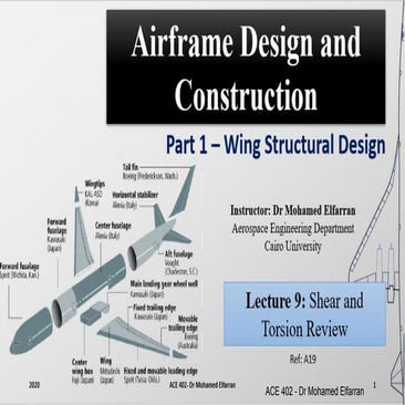 Ace 402 Airframe Design and Construction lec 9_1 | PPT
