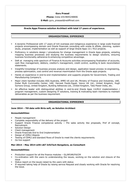 Resume_FLEXCUBE | PDF