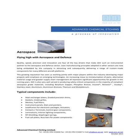Ace Aerospace insert (rev 1 revised october 2013) | PDF