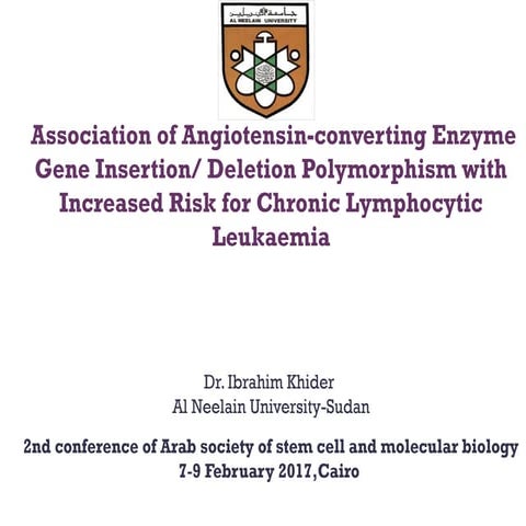 Association of Angiotensin-converting Enzyme Gene Insertion/ Deletion Polymorphism with ...