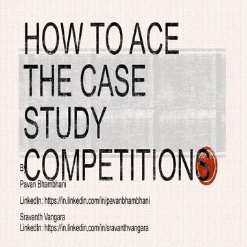 Ace case study competitions | PPT