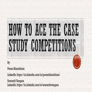 Ace case study competitions | PDF