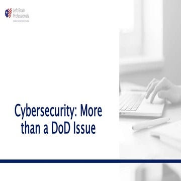 Identifying DoD Cybersecurity Requirements | PPTX