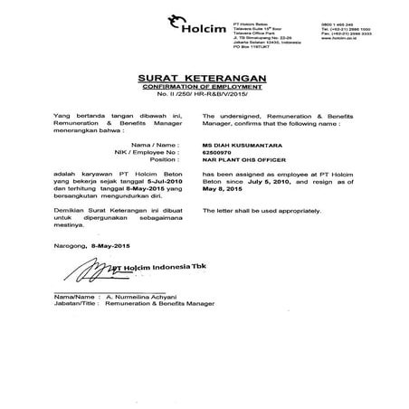 surat referensi diah | PDF