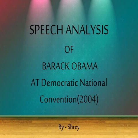Speech Analysis of Barack Obama | PPTX