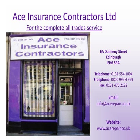 Ace Insurance Contractors Ltd | PPT