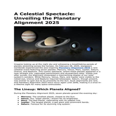 A Celestial Spectacle Unveiling the Planetary Alignment 2025.docx