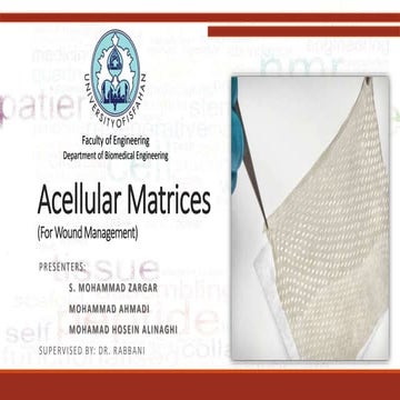 Acellular matrices (for wound management) | PPTX