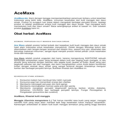 Ace maxs | PDF