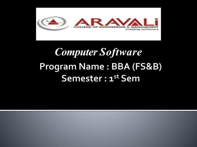 System software and Application software | PPT