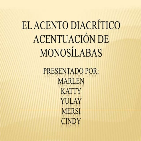 Acento diacritico | PPTX