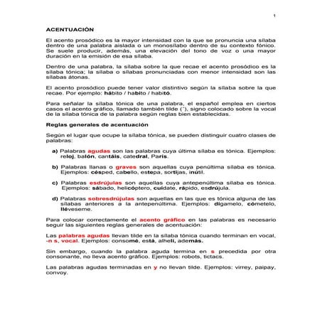 Taller Acentuación - ProfeDeELE.es