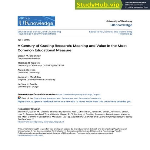 A Century Of Grading Research | PDF