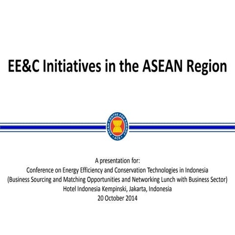 Ace ppt for asean japan energy efficient conference-final | PDF