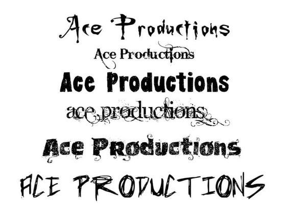 Ace Production Fonts and Logo Ideas | PPT
