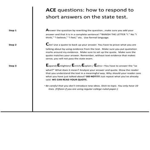 Ace questions cornell notes | DOCX | Education