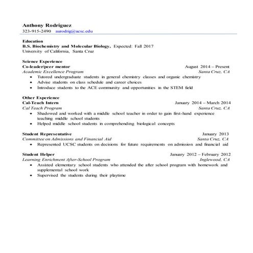 UCSC Academic Resume | DOCX