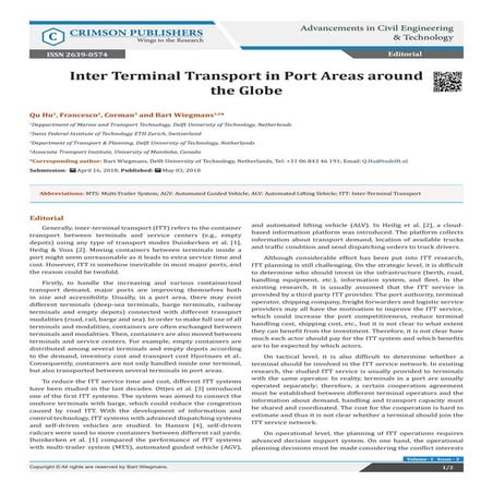 Inter Terminal Transport in Port Areas around the Globe_Crimson ...