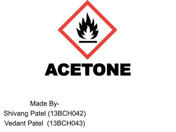 Full design for acetone production | PDF | Chemistry | Science