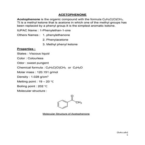 Acetophenone | PDF
