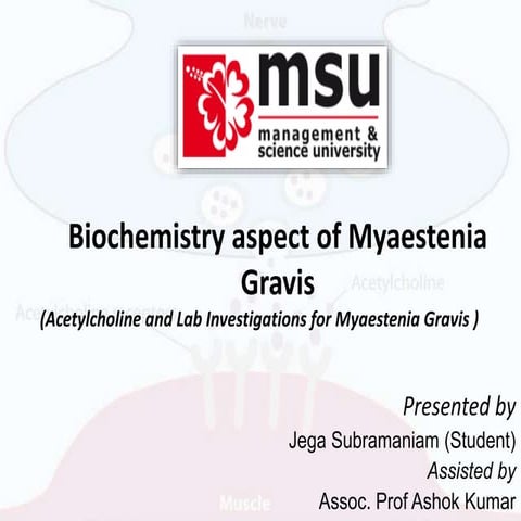 Biochemistry Aspect of Myaestenia Gravis | PPTX