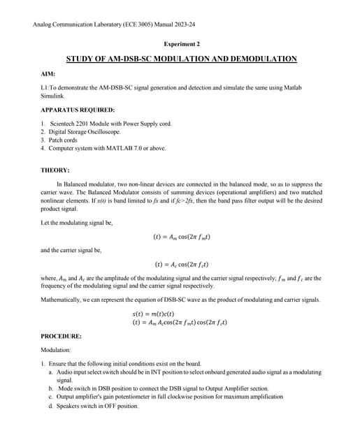 Numerical Problems on Ampitude Modulation | PPT