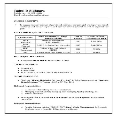 Rajesh resume | DOCX