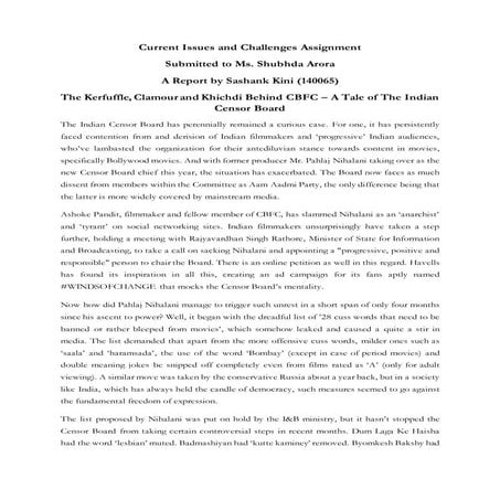 Final Presentation Sashank Kini | DOCX | Movies | Entertainment