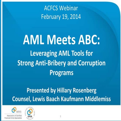 AML Meets ABC Webinar Deck 2-19-14 | PPTX