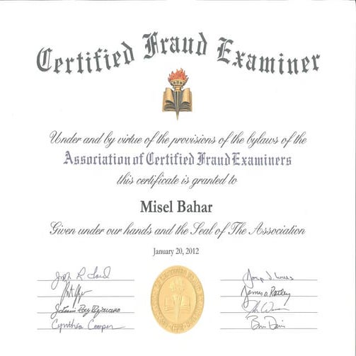 CFE Certificate | PPT