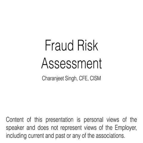 Fraud Risk Assessment | PPT