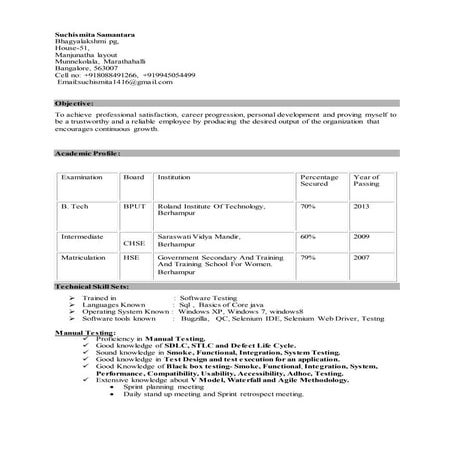 suchismita new resume | PDF