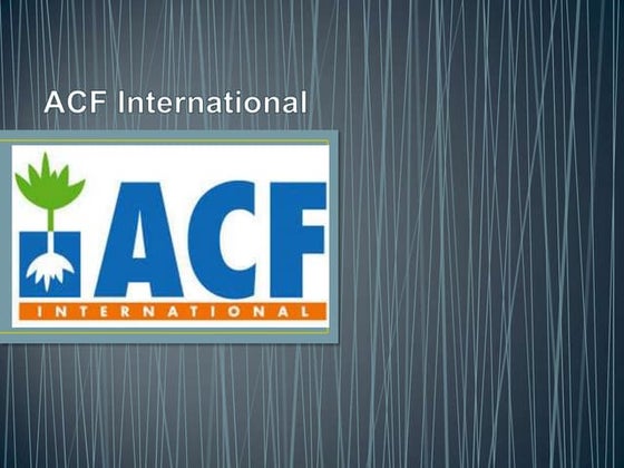 Acf International Logo Senior Referentin Online Marketing Aktion