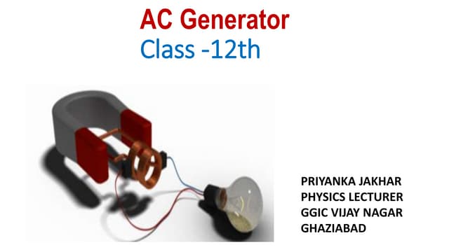 A.c. generator | PPTX