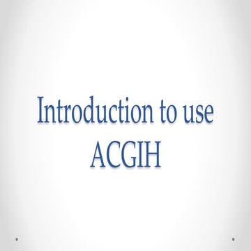 Acgih | PPTX