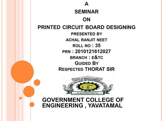 Printed board circuit design (Pcb) PPT | PPTX