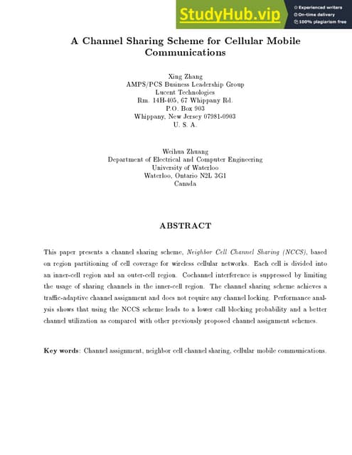 ELEMENTS OF CELLULAR RADIO SYSTEM DESIGN | PPT