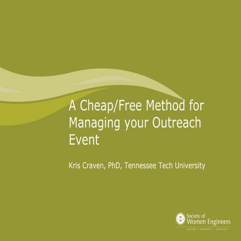 A Cheap/Free Method for Managing your Outreach Event | PPTX | Robotics ...