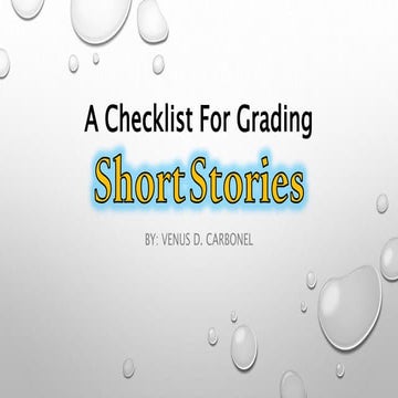 A checklist for grading | PPTX