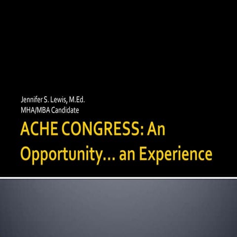 Ache congress 1 | PPT