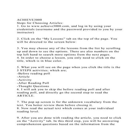 ACHIEVE3000 Steps for Choosing Articles1. Go to www.achieve30.docx