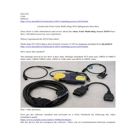 (Achieved) clone actia multi diag 2013-ⅱdiagnostic pass-thru | DOC