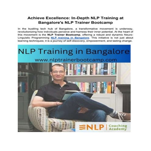Achieve Excellence In Depth Nlp Training At Bangalores Nlp Trainer Bootcampdocx