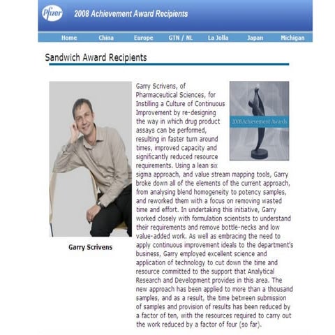 Pfizer Achievement Award | PPT