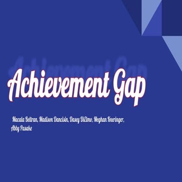 Achievement Gap | PPT